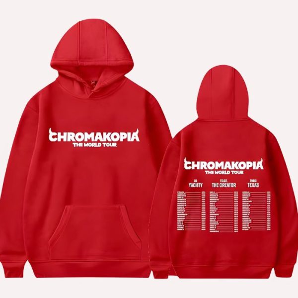 CHROMAKOPIA Red Hoodie | The World Tour 2025 – Official Merch
